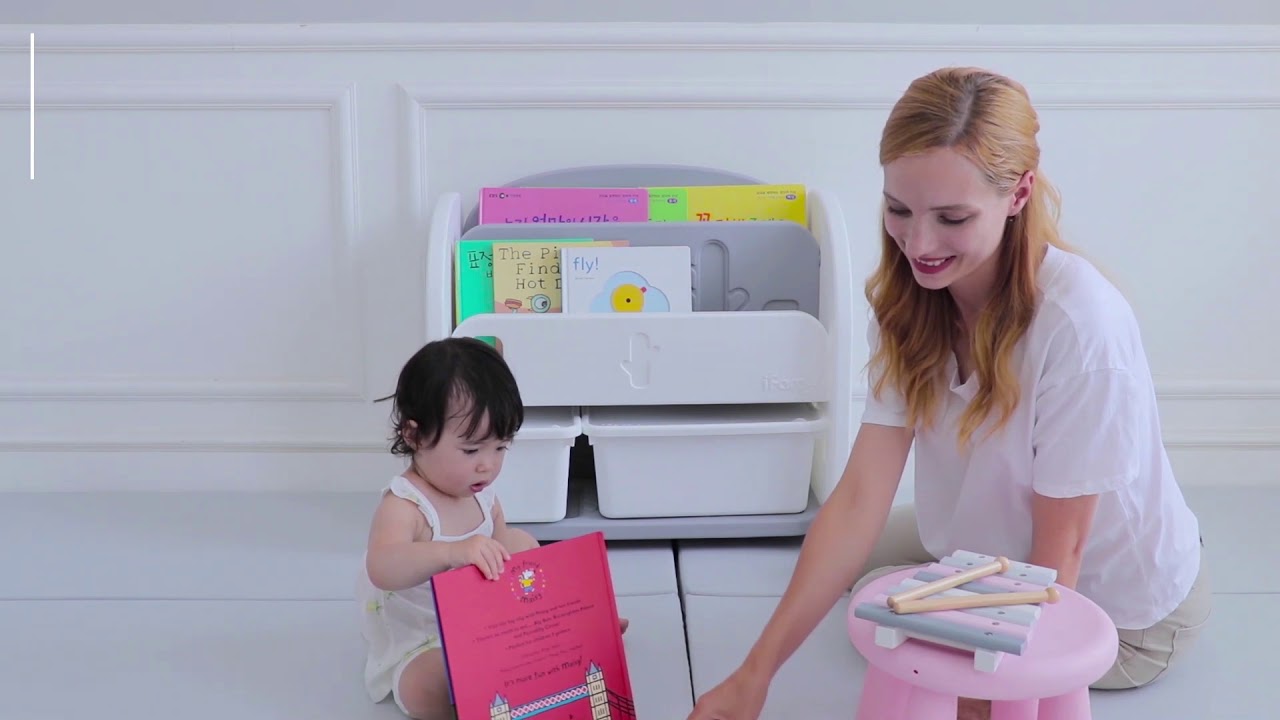 IFAM Easy Book Shelf (2 level + Toy Box) - YouTube