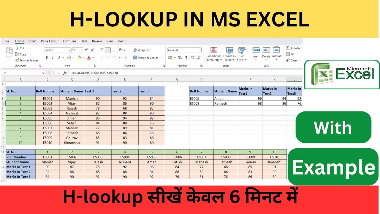 How To Use Hlookup In Microsoft Excel Hlookup Formula Basic To Advance Hlookup Tutorial In
