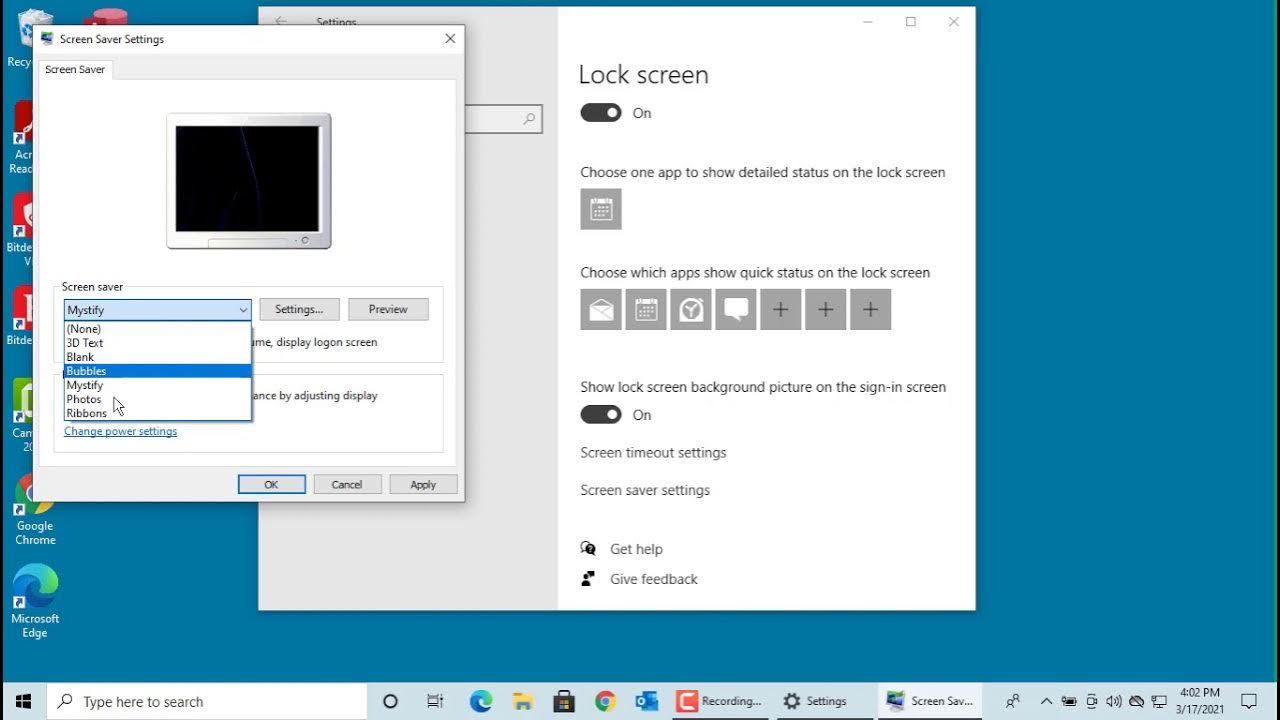 How to Enable Screen Saver in Windows 10 - YouTube