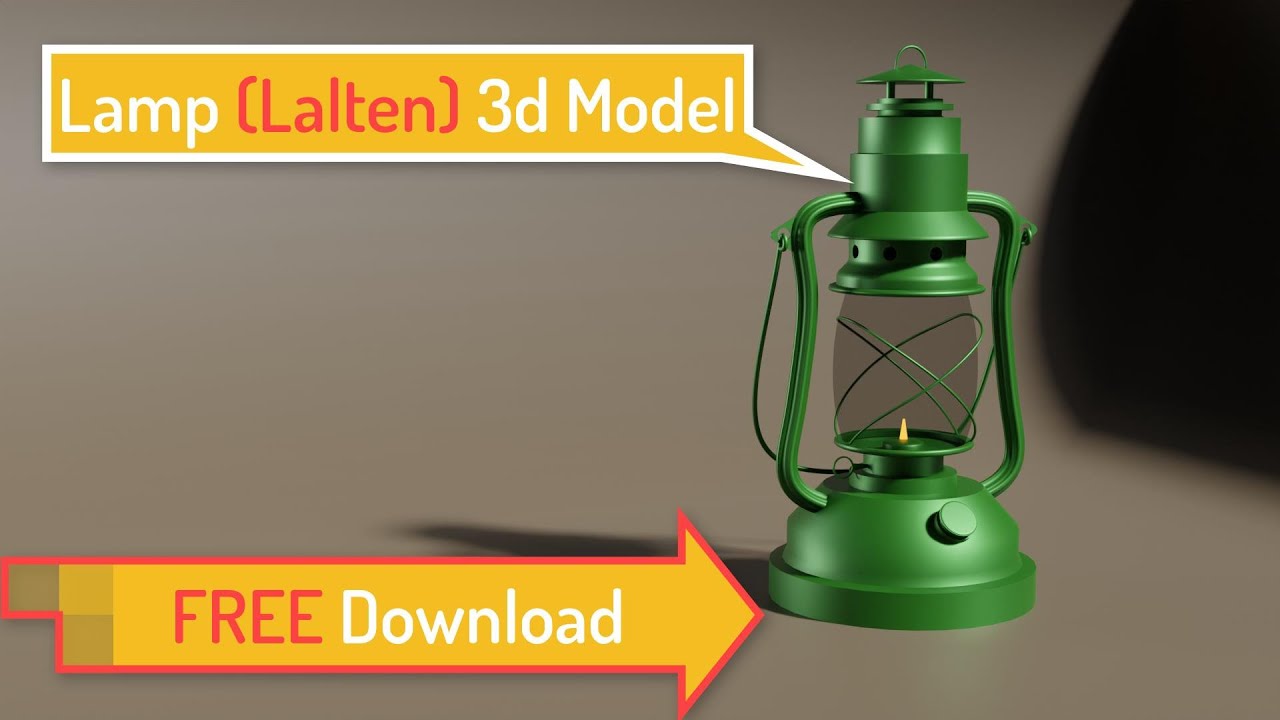 Lamp Lalten 3d Model #blenderhinditutorials #lamp #lalten #youtube # ...