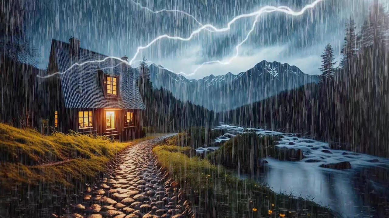 Goodbye Stress & Fall Asleep With Hurricane, Heavy Rain, Wind ...