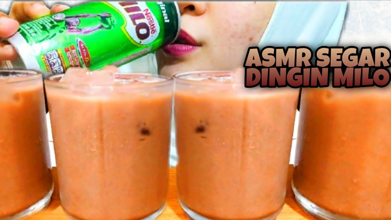 ASMR MINUMAN SEGAR DINGIN MILO || ASMR DRINK ICE || ASMR INDONESIA ...