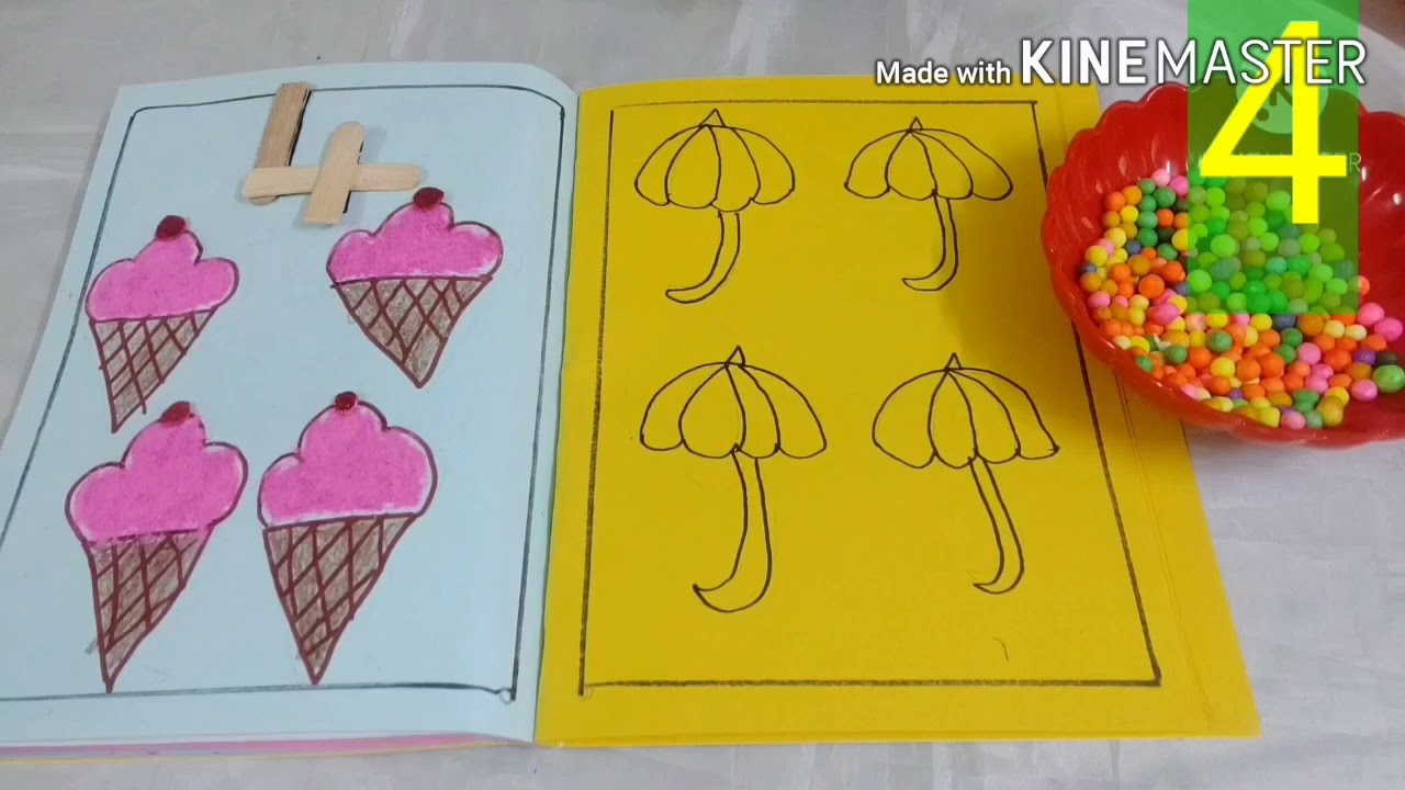 Number 4 Sensory Play Art And Craft Work Preschool Learning For Kids number-4-sensory-play-art-and-craft-work-preschool-learning-for-kids