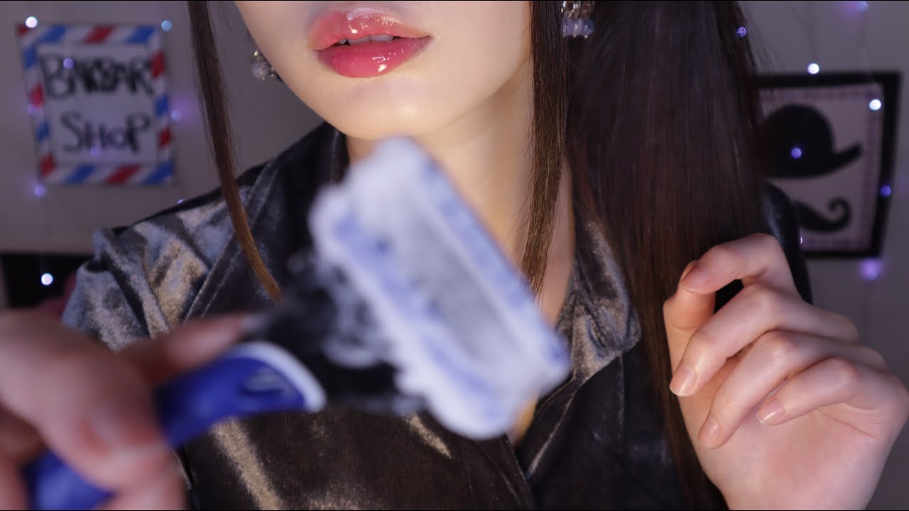 Asmr Barbershop At Night💈mens Shave Face Massage Youtube