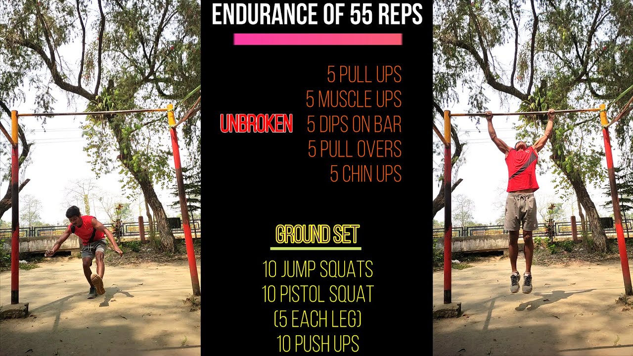Endurance of 55 Reps unbroken at the age of 30+ - YouTube