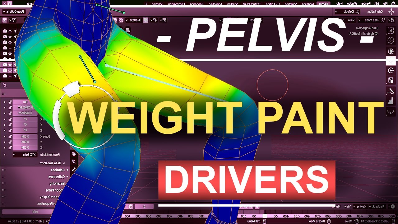 Blender 2.82 : Pelvis Weight Paint Drivers (In 2 Minutes) - YouTube