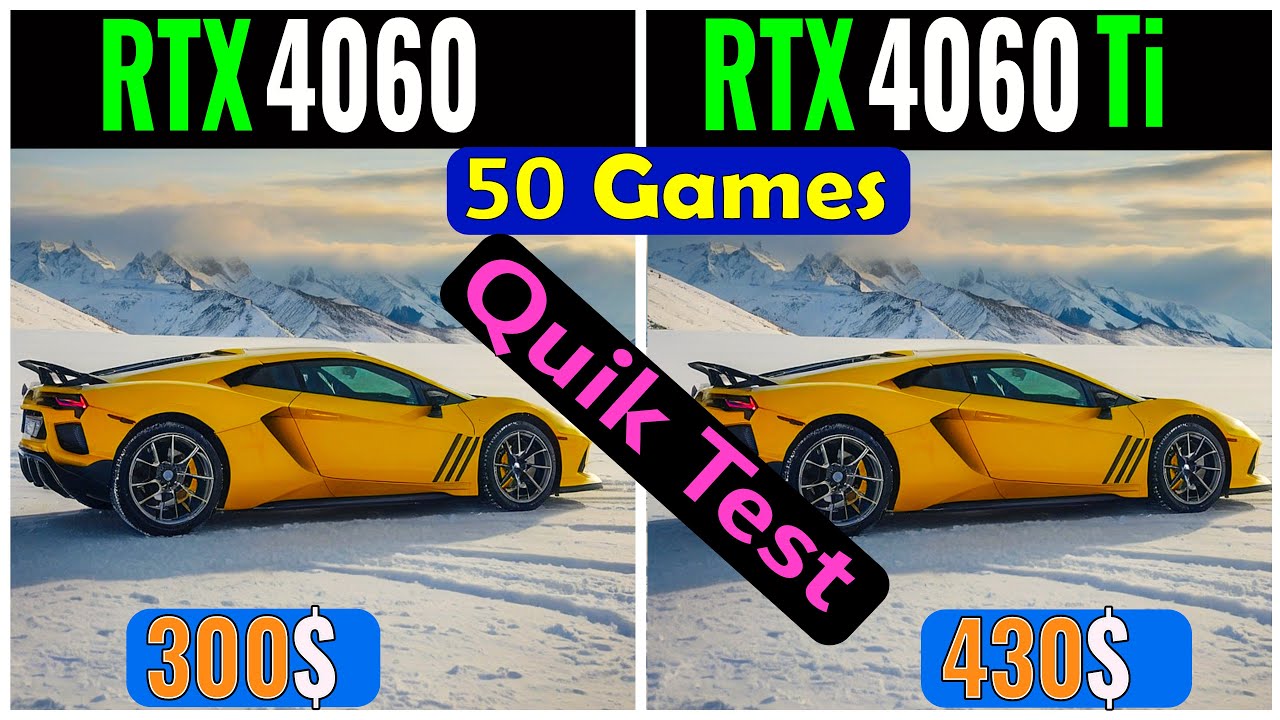 RTX 4060 Ti vs RTX 4060 - quick comparison in 50 games at 1080P max ...