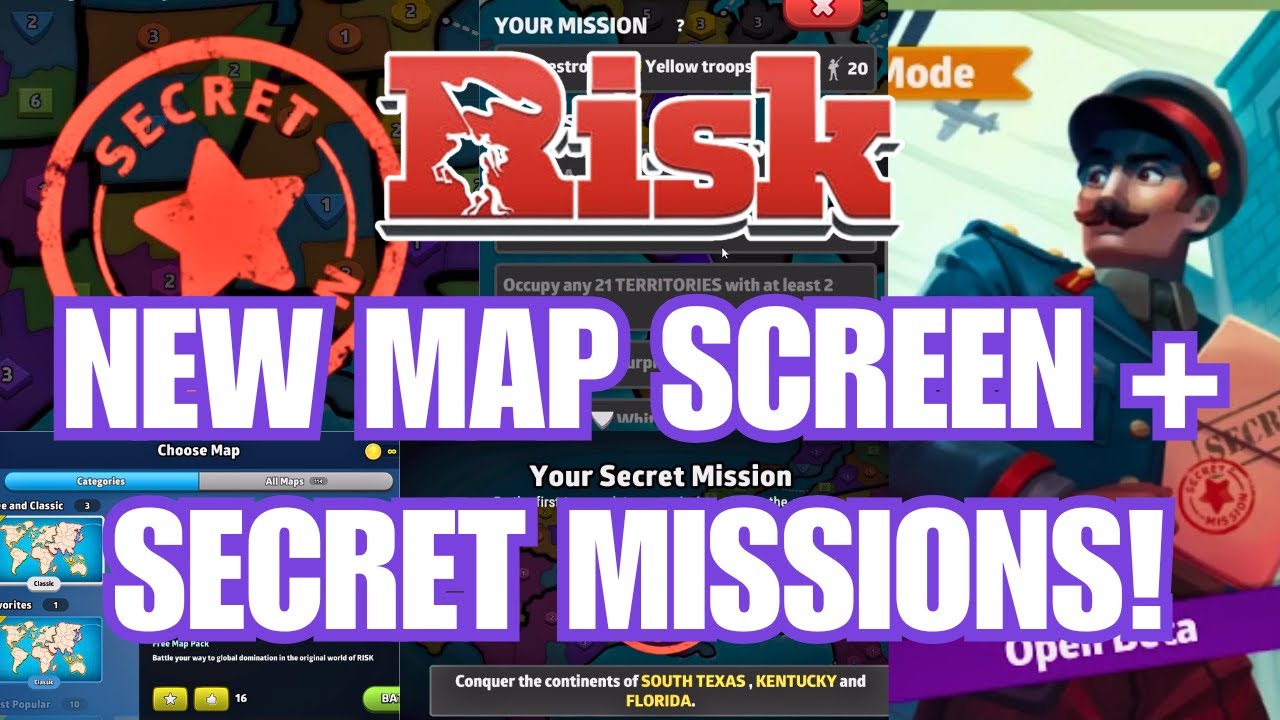 RISK Global Domination - New Map Selection Screen + Secret Missions ...