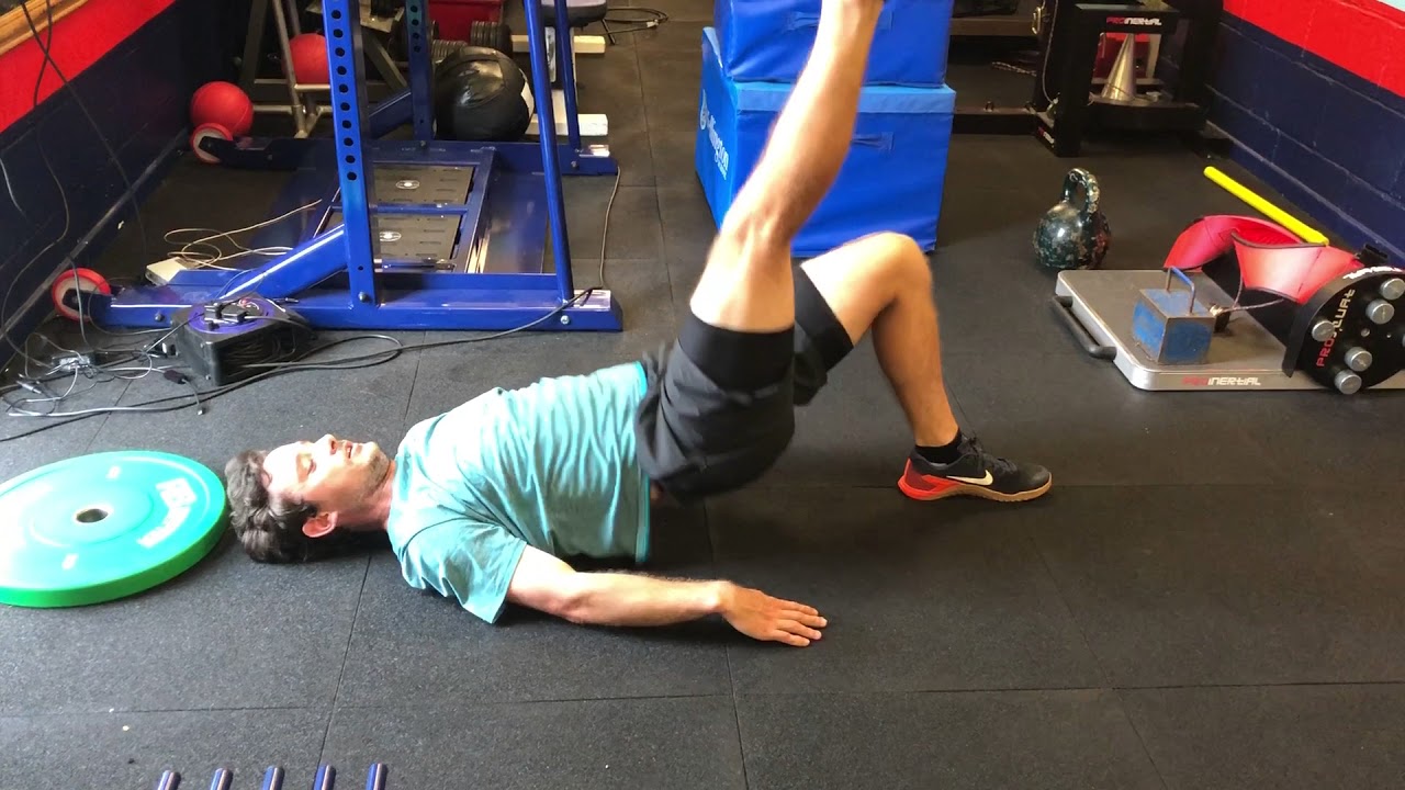 Lying SL Glute Bridge - YouTube