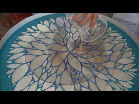 DIY Upcycle CD's & Glitter Table Top Resin pour - part 2 - YouTube