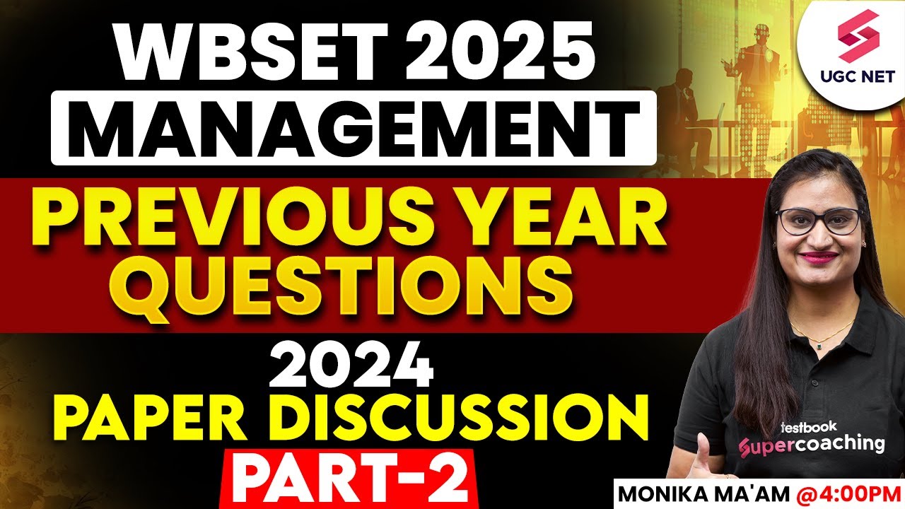 WB SET Management Previous Year Question Paper (2024) | WB SET ...