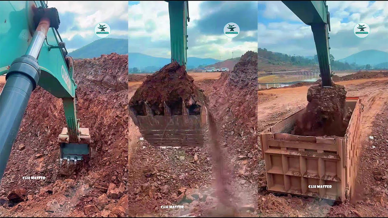 The Process Of Soil Excavation And Transportation P1373 - YouTube