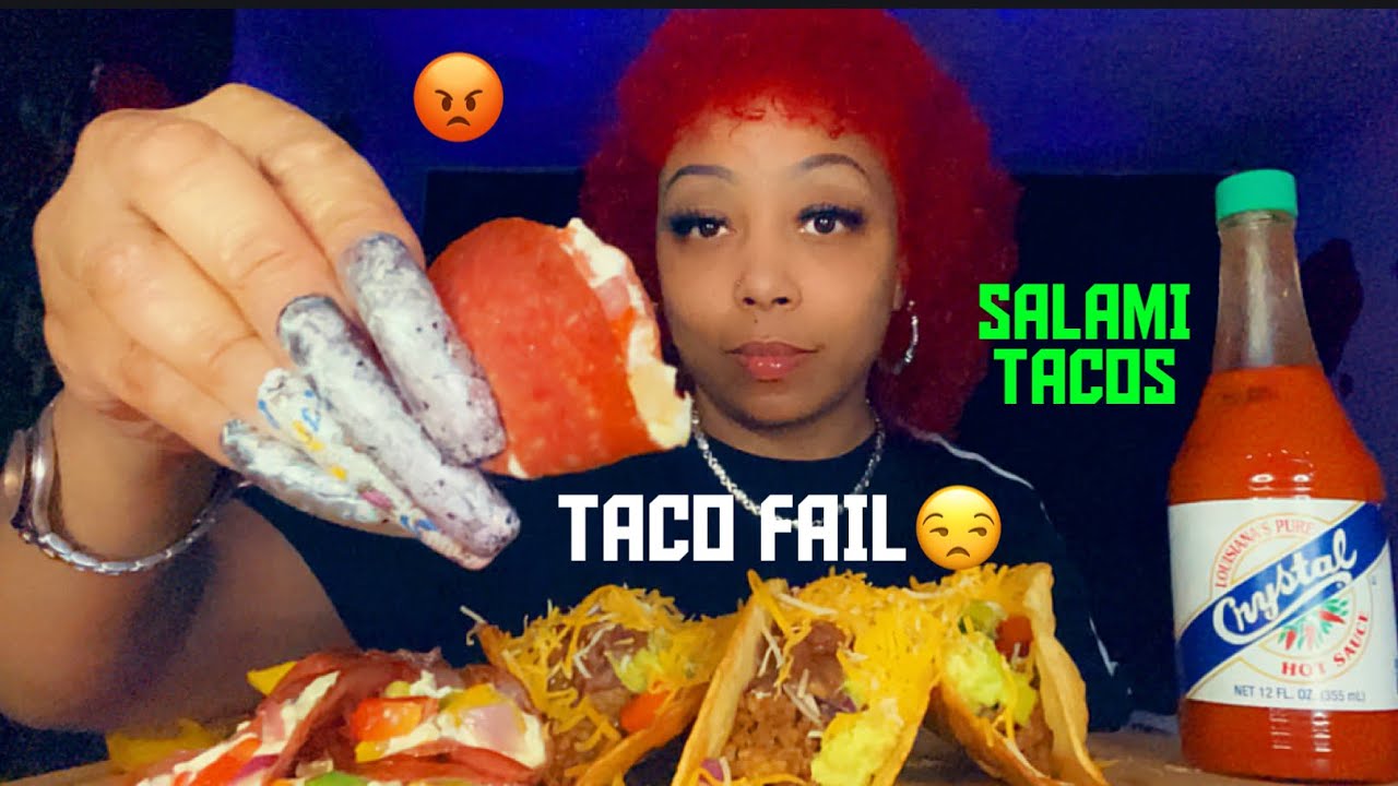 SALAMI TACOS|TACO FAIL|@Kokokontent| #THEREALLADYREDASMR - YouTube