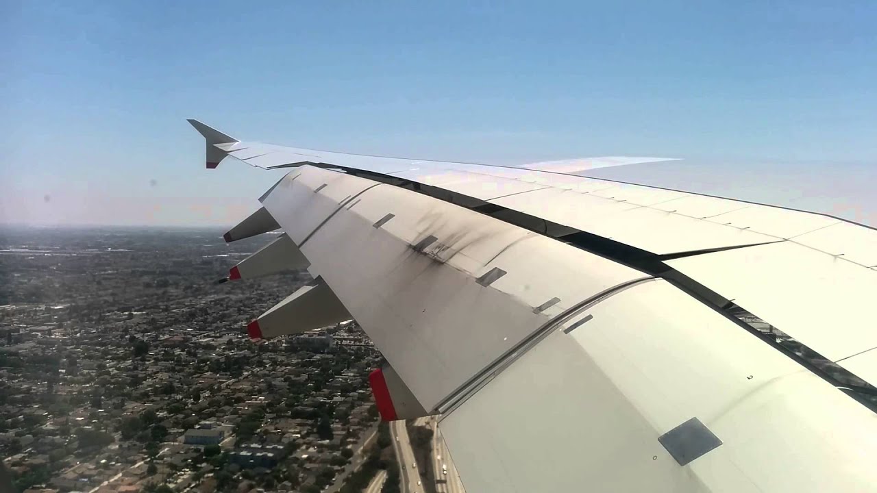 BA283 A380-800 LHR-LAX Arrival - YouTube