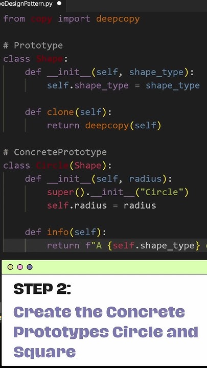 Prototype design pattern code example - YouTube
