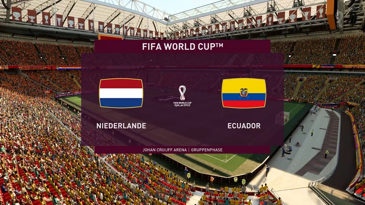 FIFA 22 WM Simulation 2.Spieltag Gruppe A: Niederlande-Ecuador - YouTube