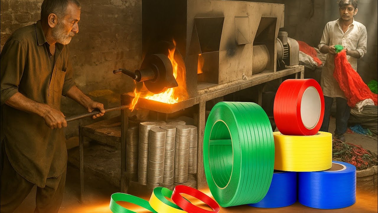 Recycling Of Waste Woven PP Bags In To Manufacturing Plastic Bailing ...