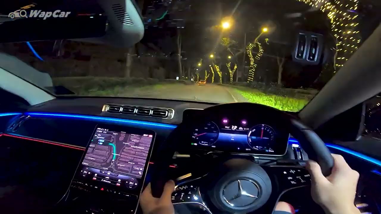 2022 (W223/V223) Mercedes-Benz S580e POV Night Drive in Malaysia - YouTube