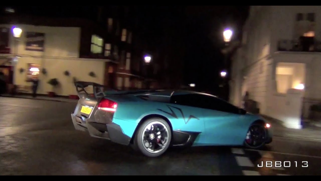TURQUOISE LAMBORGHINI LP670 SV LOUD REVS and Driving - YouTube