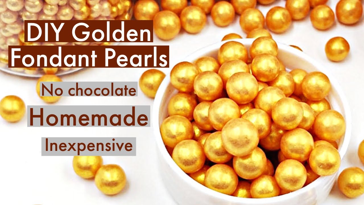 How to make mini Golden Balls to Decorate your Cakes/Fondant Gold balls ...