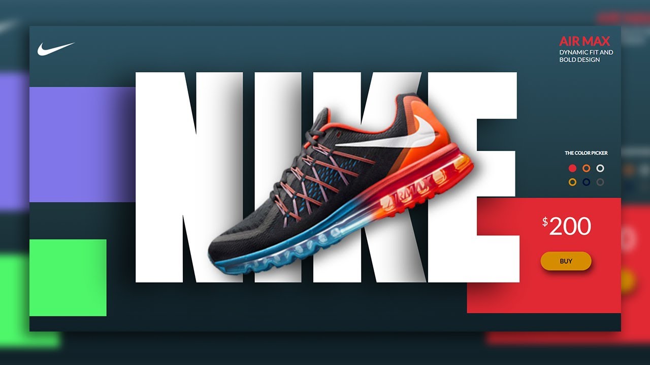 Responsive Product Page UI Design Using Html Css Js | Nike Product ...
