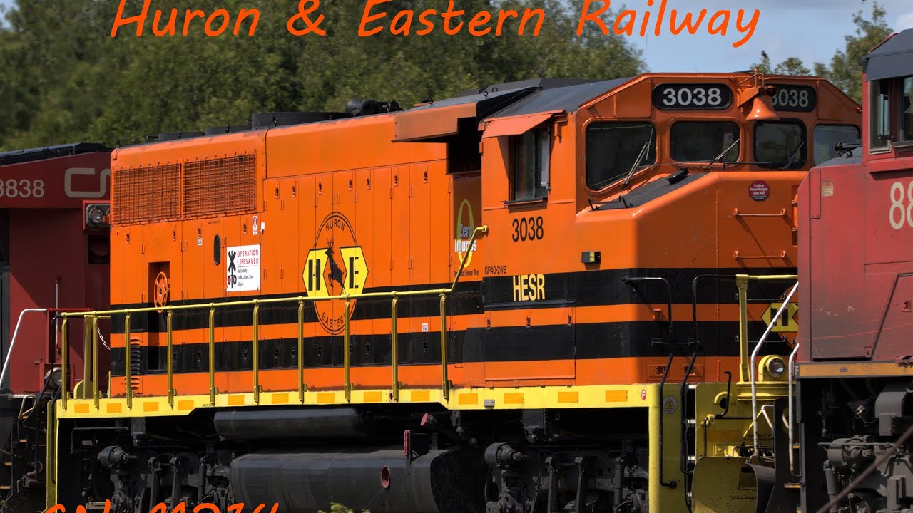 CN 314 With Huron & Eastern Railway (HESR) On The Bala Sub! - YouTube