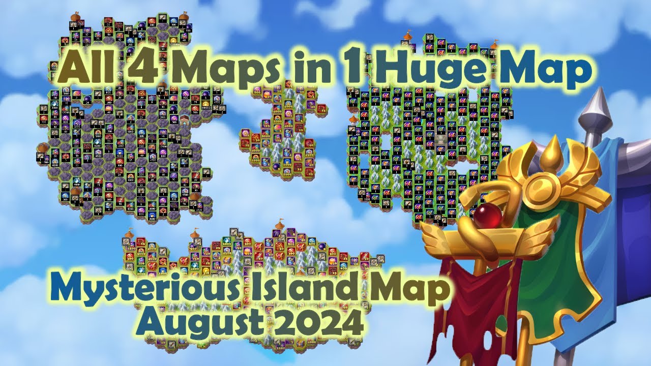 Huge Version 4 Map in 1 - Mysterious Island August 2024 - YouTube