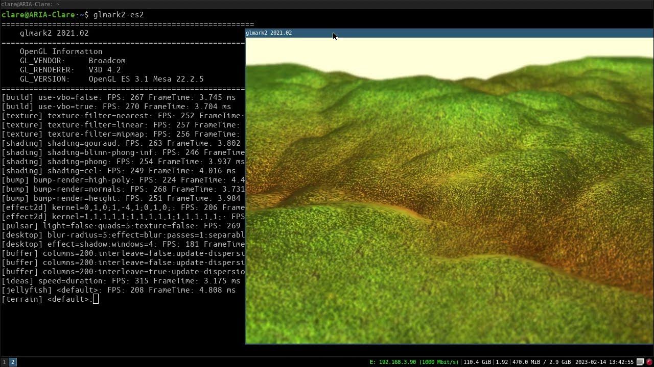 Glmark2 Gpu Benchmark Running On Raspberry Pi 400 Youtube