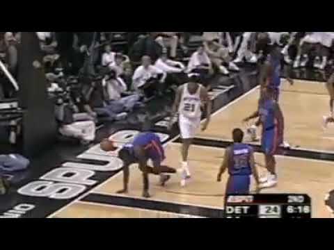 Tim Duncan dunk over Ben Wallace - YouTube