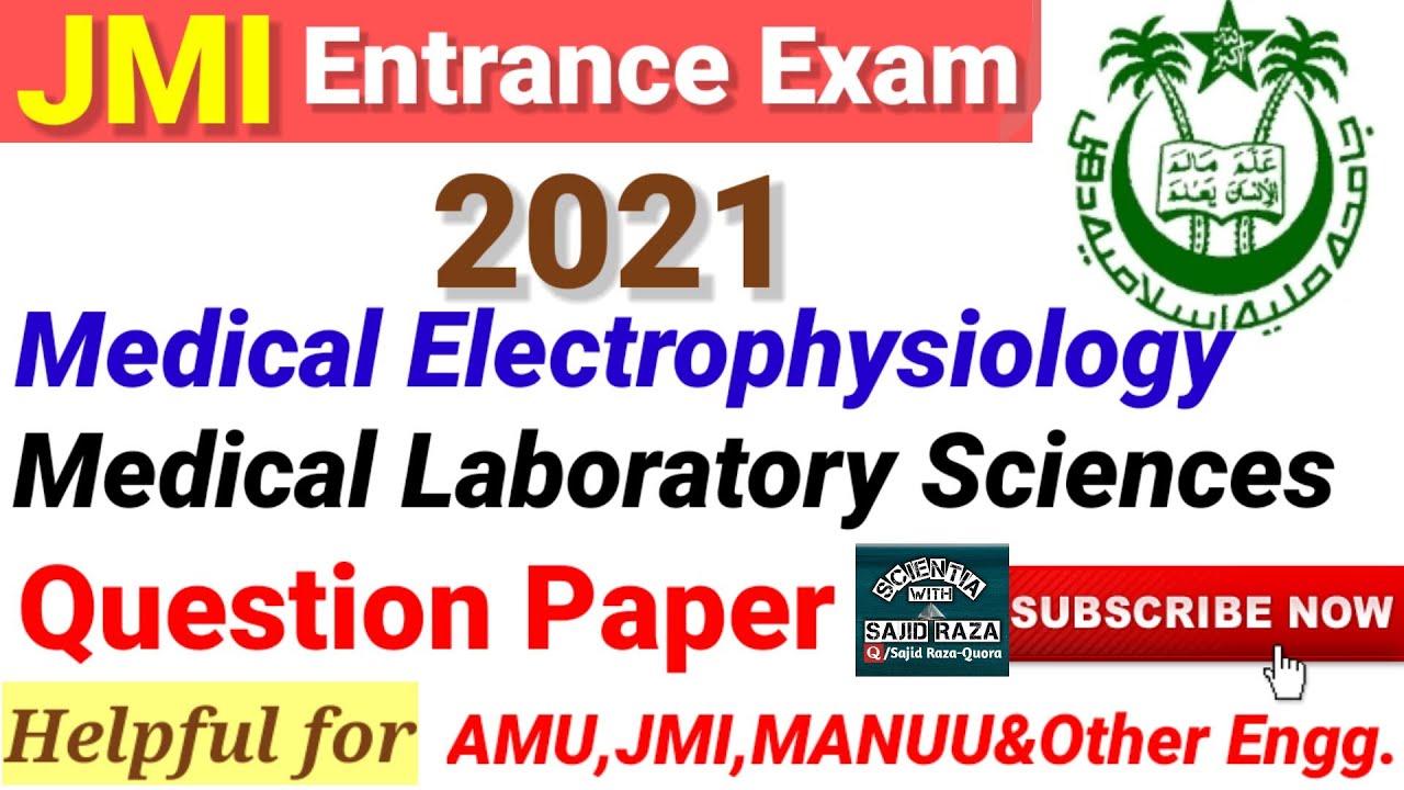 JMI Medical Laboratory Sciences 2021 question paper. - YouTube