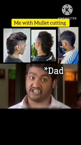 After mullet hair cut at home #memes #comedy - YouTube