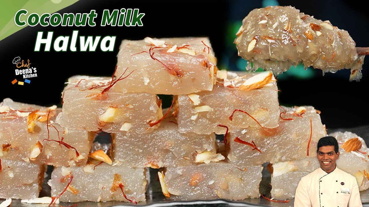 தேங்காய் பால் அல்வா செய்வது எப்படி? Coconut Halwa | Sweet Recipe | CDK ...