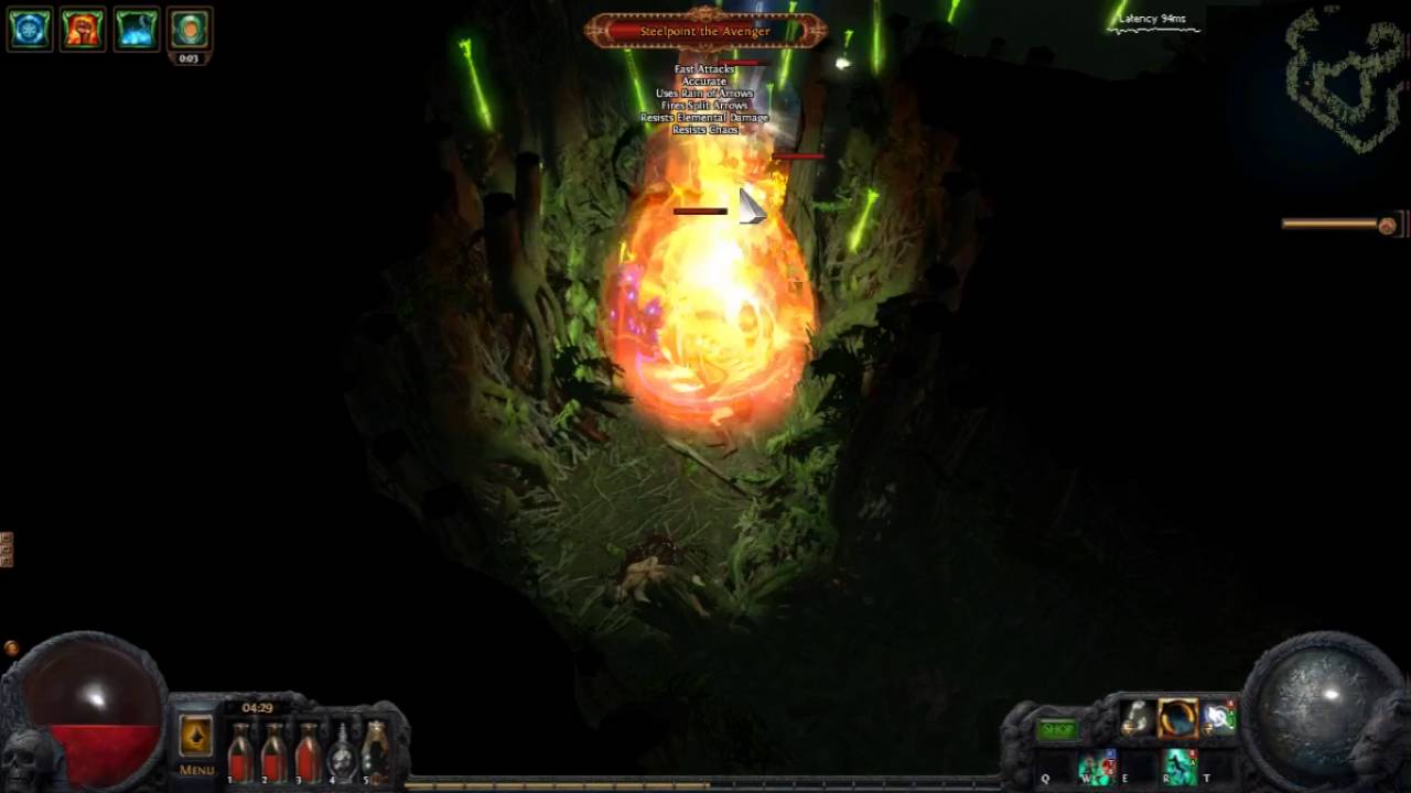 Path of Exile Lvl 66 Ascendant ST vs Lvl 69 Thicket Map Boss PHC - YouTube