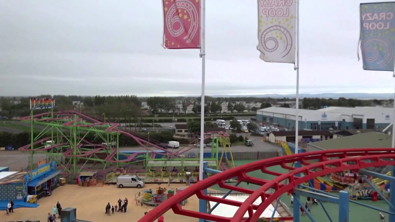 Brean Theme Park: Crazy Loop Onride - YouTube