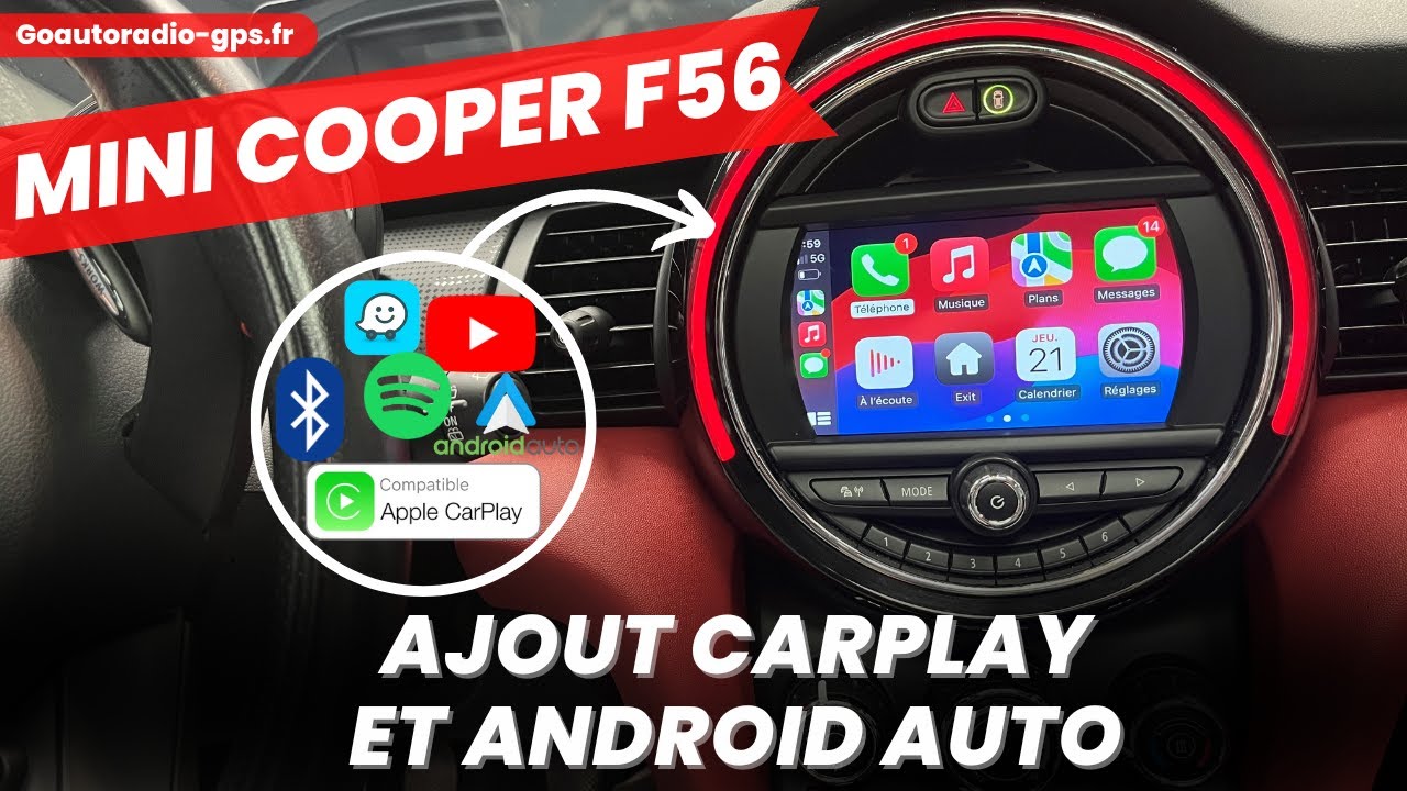 Ajouter CarPlay et Android auto sur Mini Cooper - YouTube