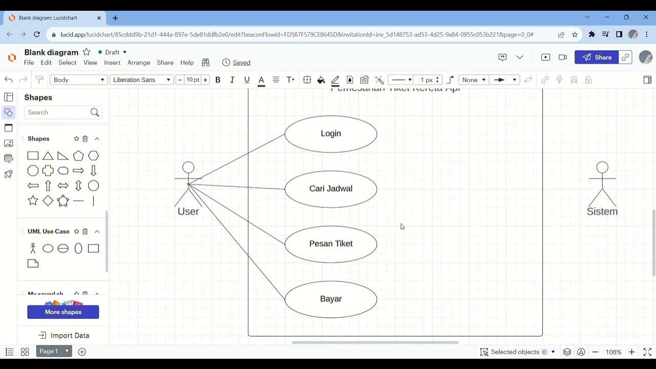 Use Case Diagram - Pemesanan Tiket Kereta Api - YouTube