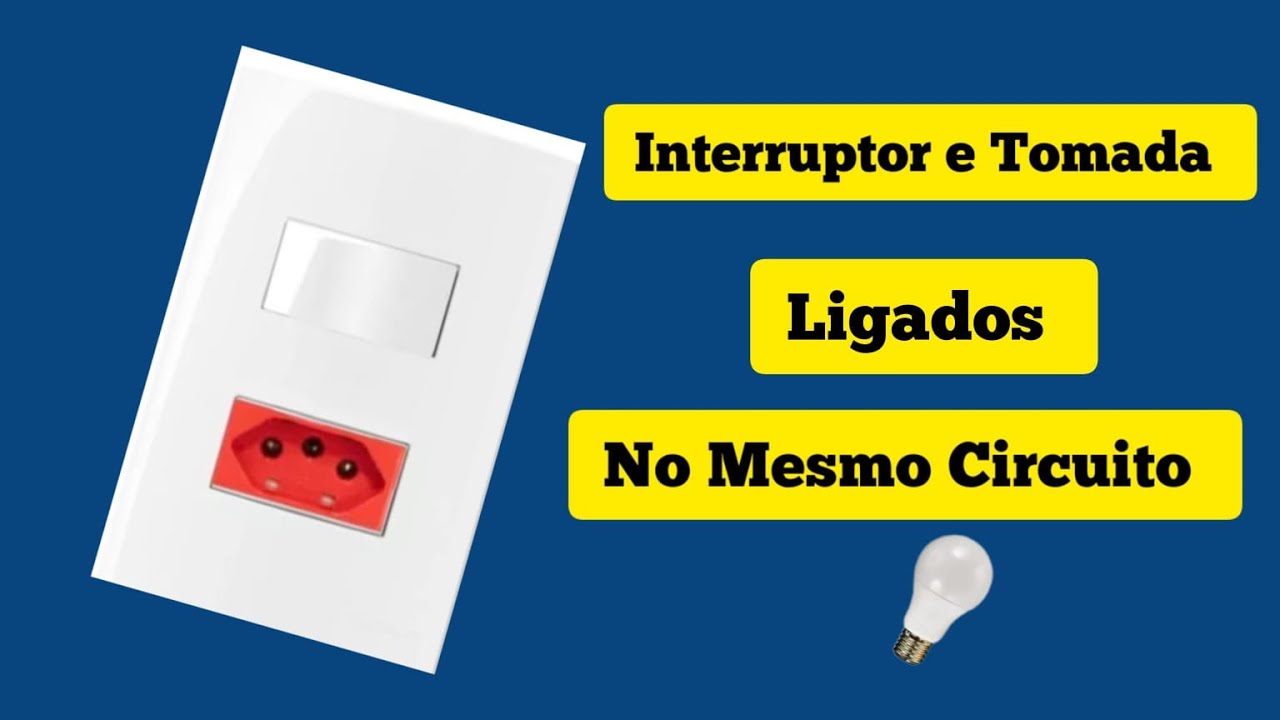 Como ligar tomada e interruptor no mesmo circuito - YouTube