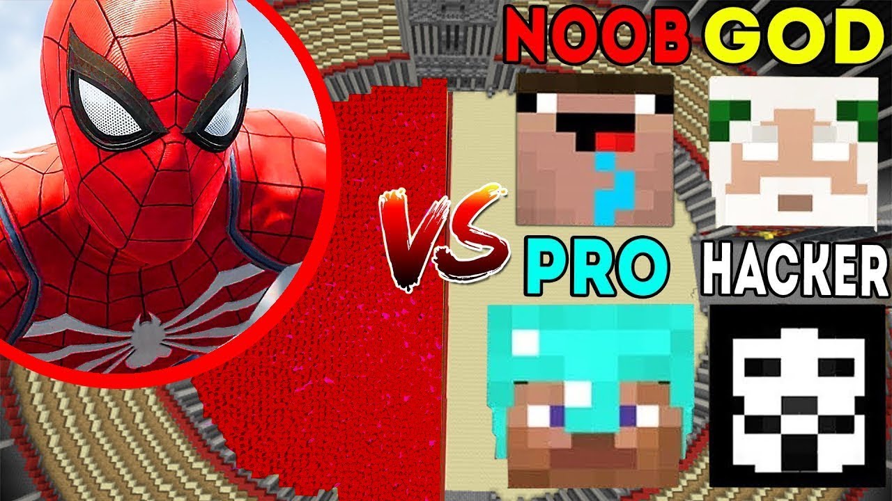 Minecraft Battle: Noob vs PRO vs HACKER vs GOD : SUPER SPIDER MAN ...