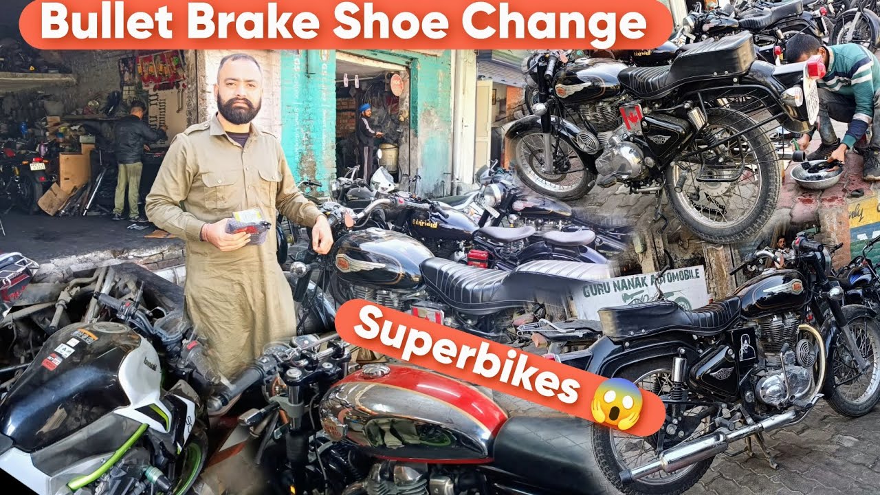 Royal Enfield Brake Shoe Change | Standard Bullet 350 🤩 | *Superbikes ...