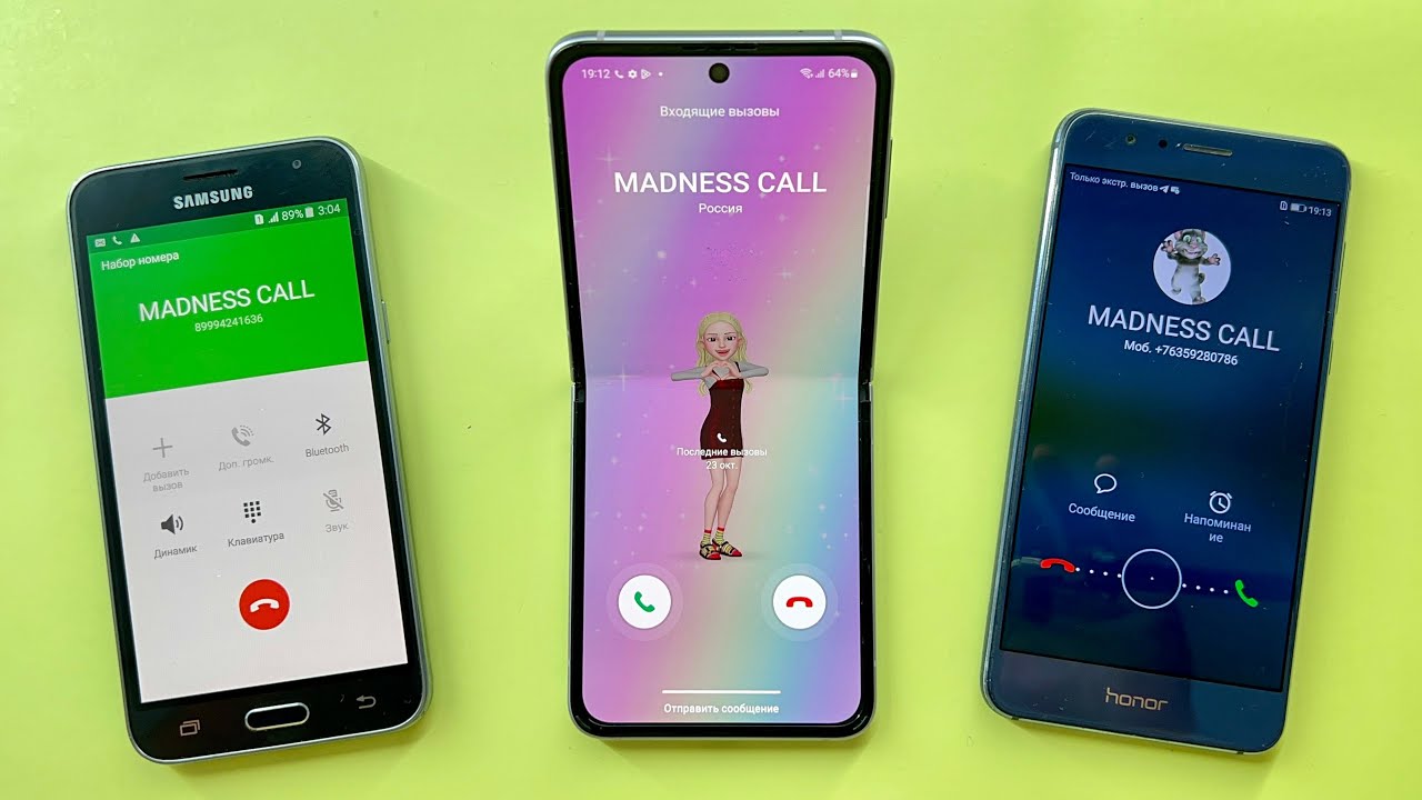 Incoming Call Samsung Z Flip3 VS Honor 8 / Outgoing Call Samsung Galaxy ...