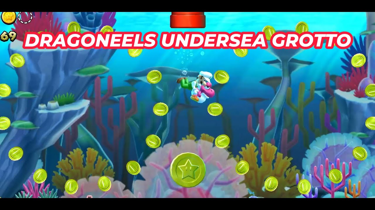 Super Mario bros U deluxe, Sparkling waters-5, Dragoneels undersea ...