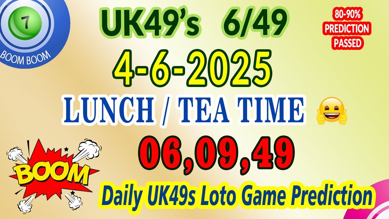 UK 49s Lunch time prediction I UK 49 prediction for today tea time I ...