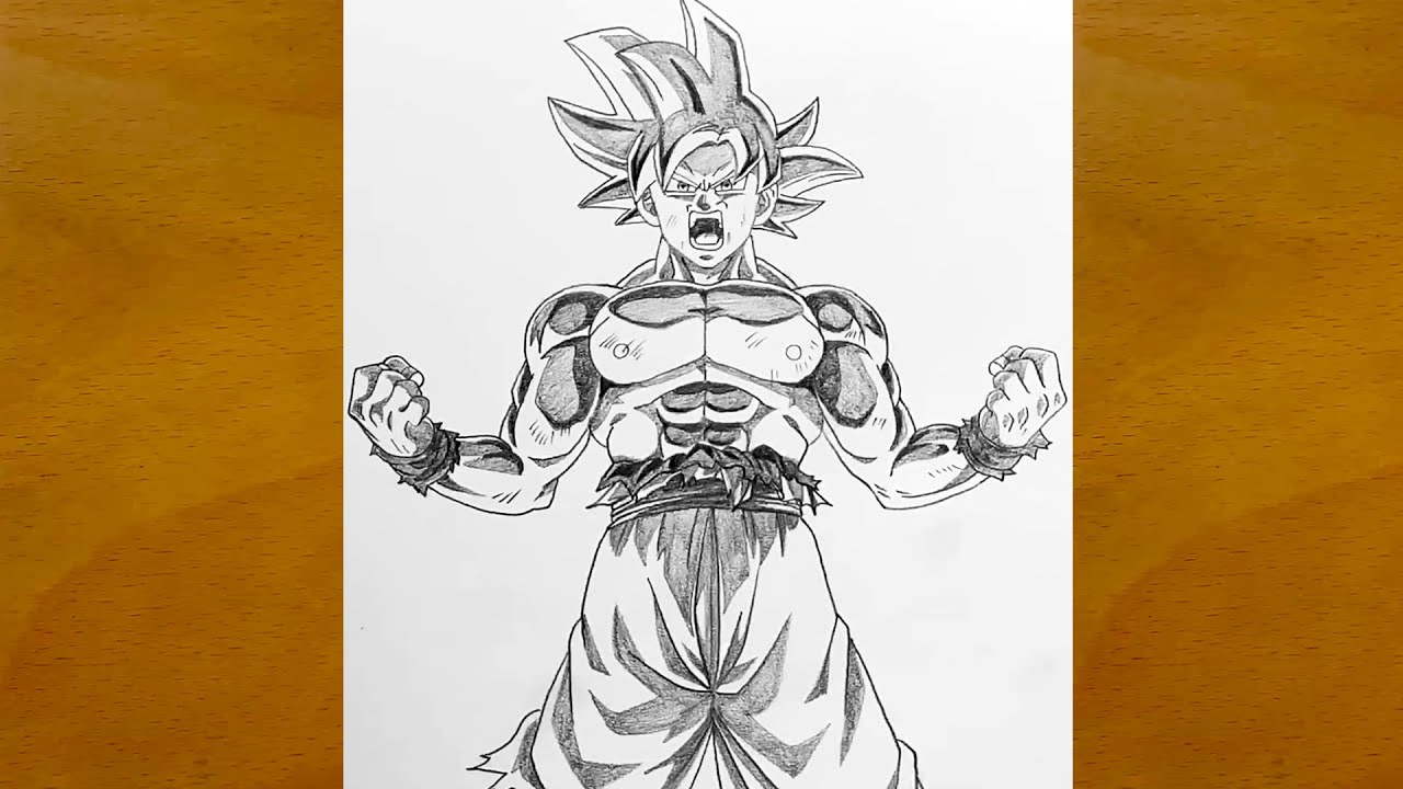 Goku Ultra Instinct Drawing || How to Draw Goku from Dragon Ball Super ...