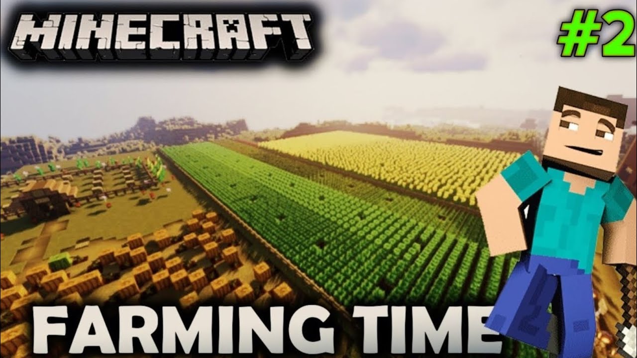 My First Biggest Wheat Farm In Minecraft | - YouTube