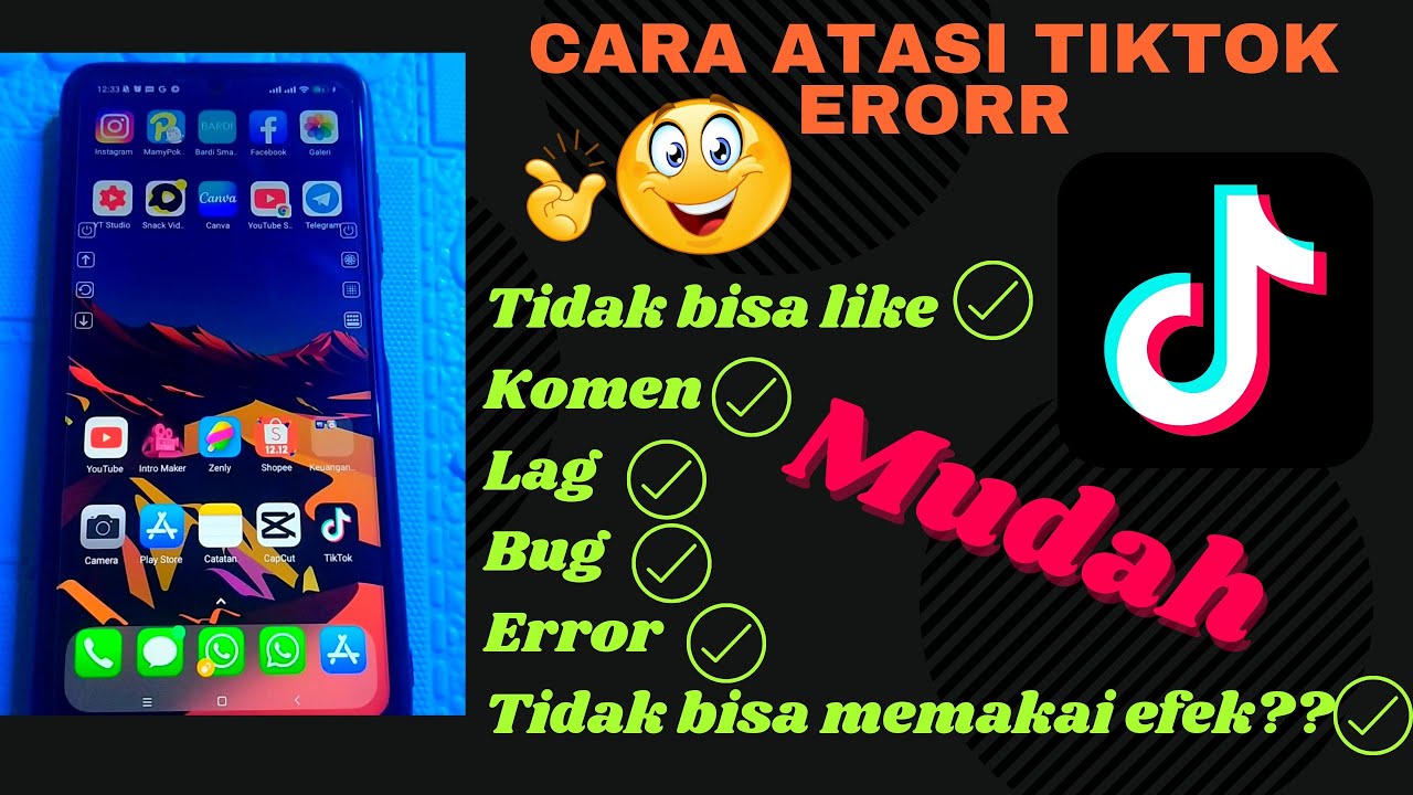 Cara memperbaiki tiktok erorr II mudah banget - YouTube