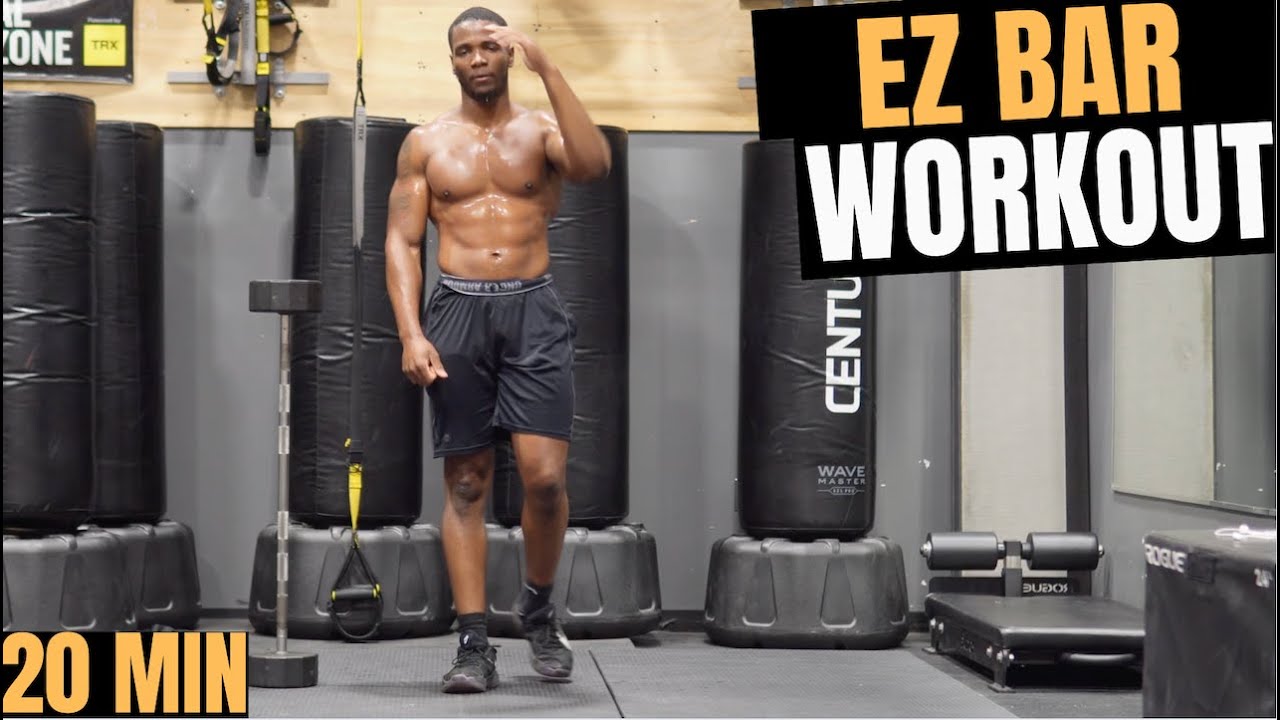 20 MIN | EZ BAR LEG WORKOUT | LOWER BODY STRENGTH TRAINING | QUICK ...