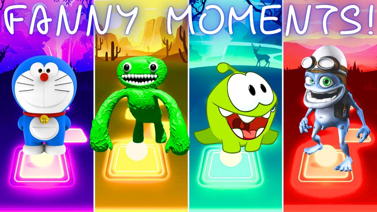 Doraemon 🆚 Garden ban ban 🆚 Om Nom 🆚 Crazy Frog | Tiles Hop | GamePlay ...