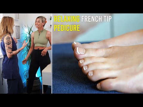 Luxury French Tip Pedicure | Full Salon Treatment & Massage