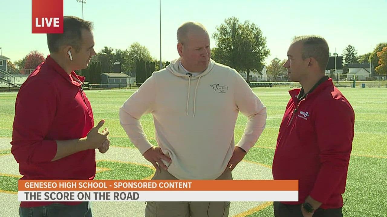 Geneseo football head coach Larry Johnsen meets with Matt and Kory ...