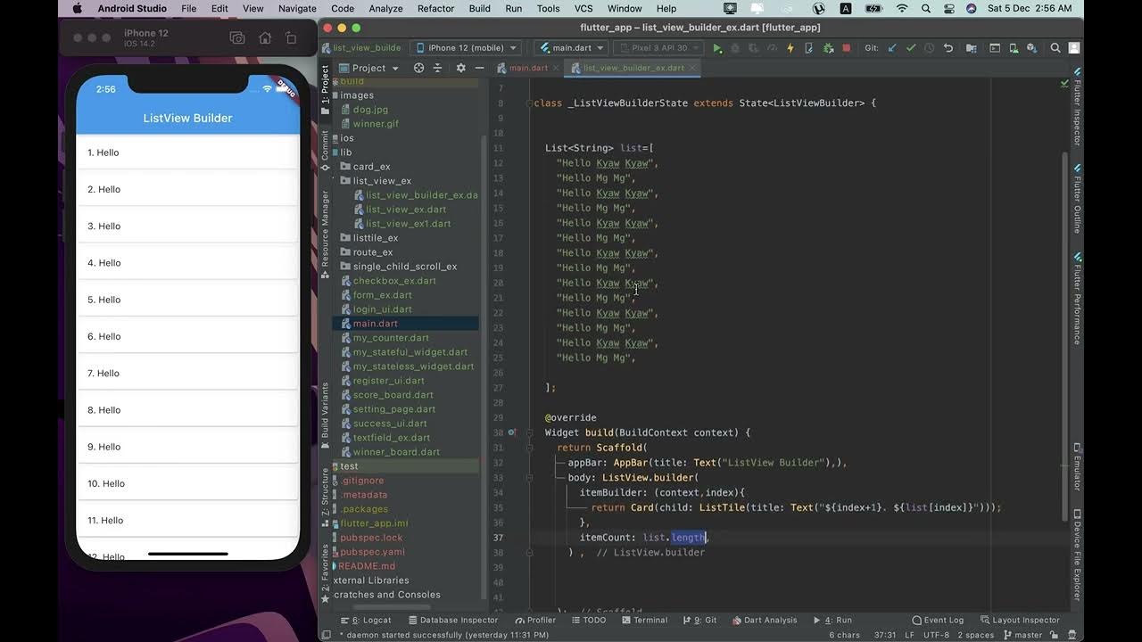 51 ListView Builder Widget - YouTube